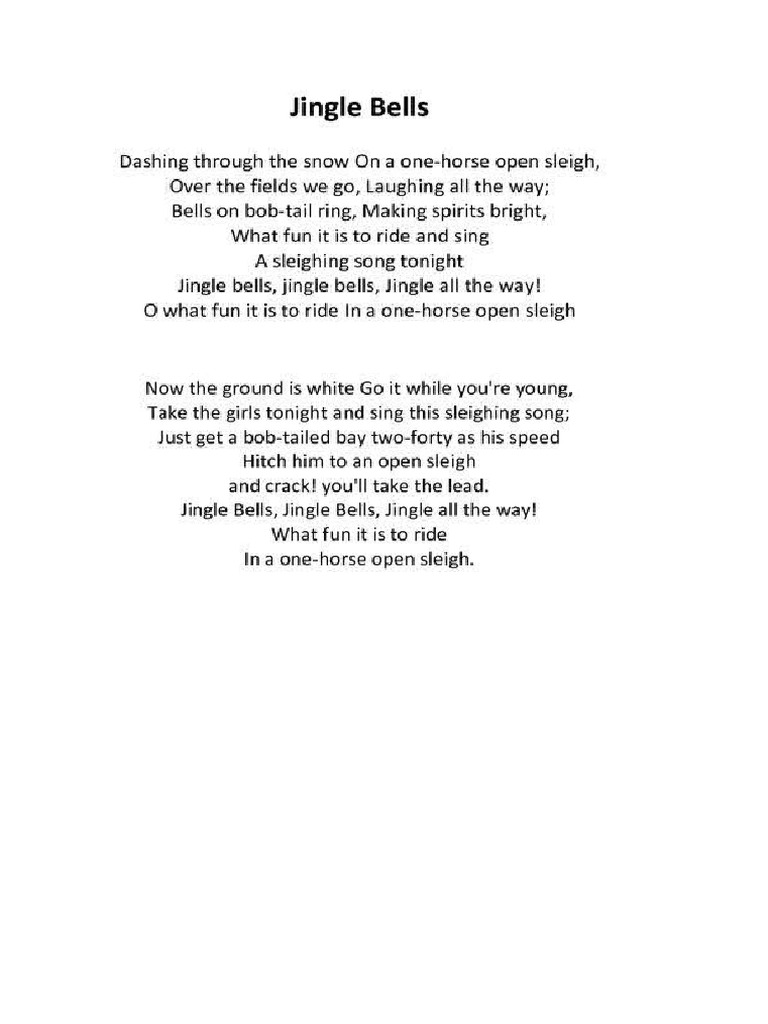 Jingle Bells Song | PDF