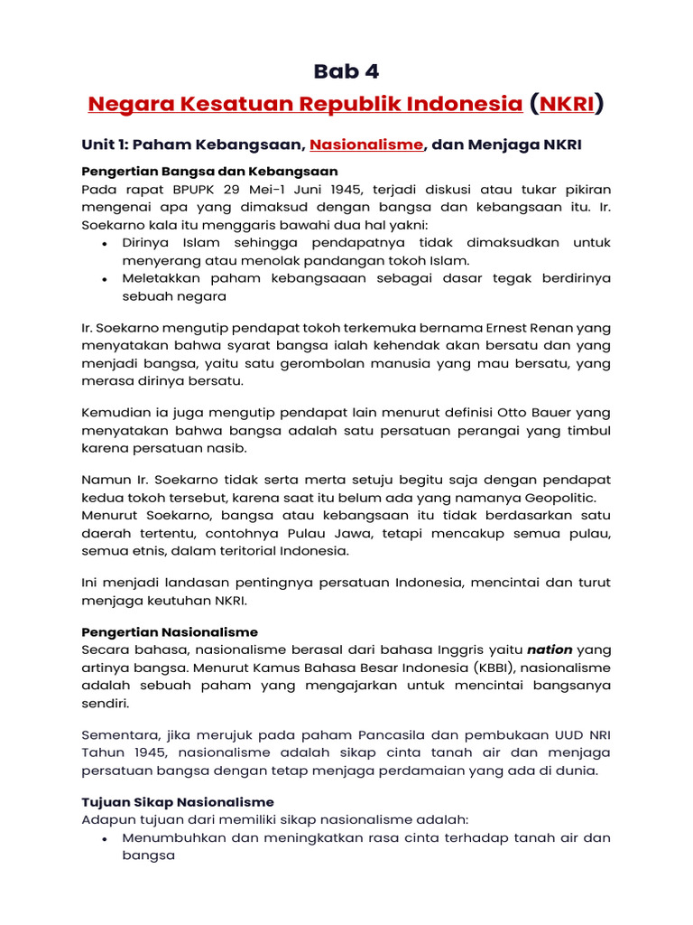 Kelas X - Bab 4 Nkri | PDF