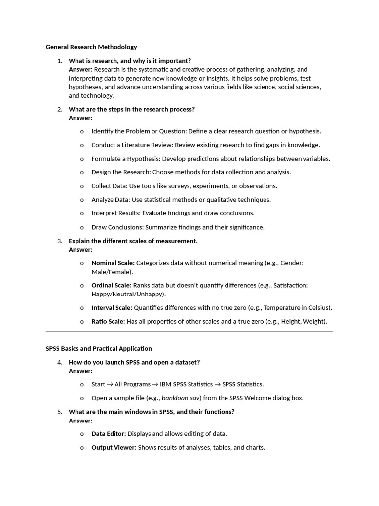 General Research Methodology | PDF | Statistics | Student's T Test