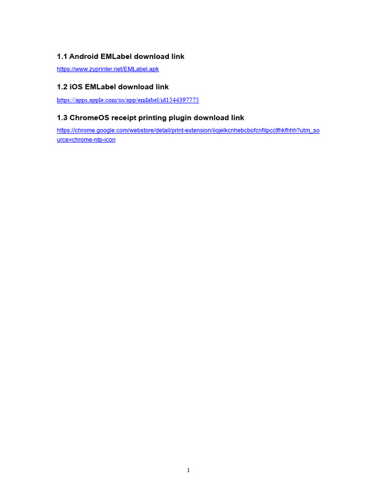 EMLabel App Download Links | PDF