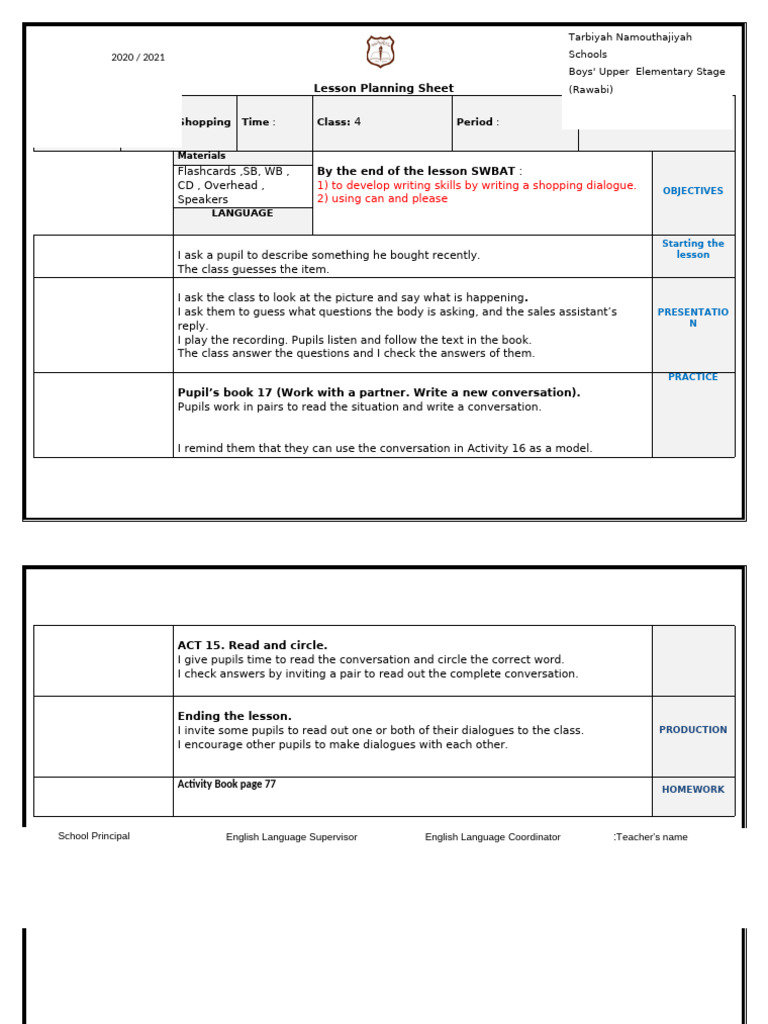 Unit 7 Lesson 6 Lesson Plan | PDF | Learning | Human Communication
