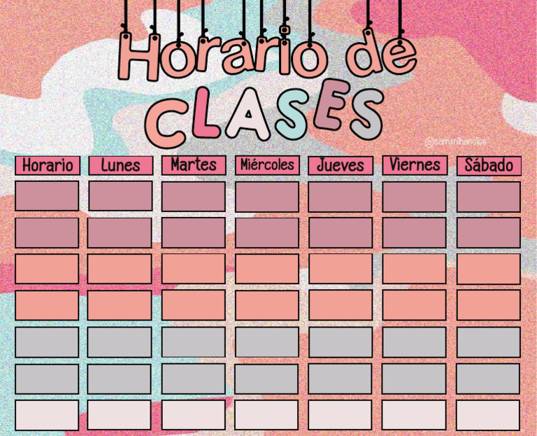 Horarios de Clases #1 | PDF