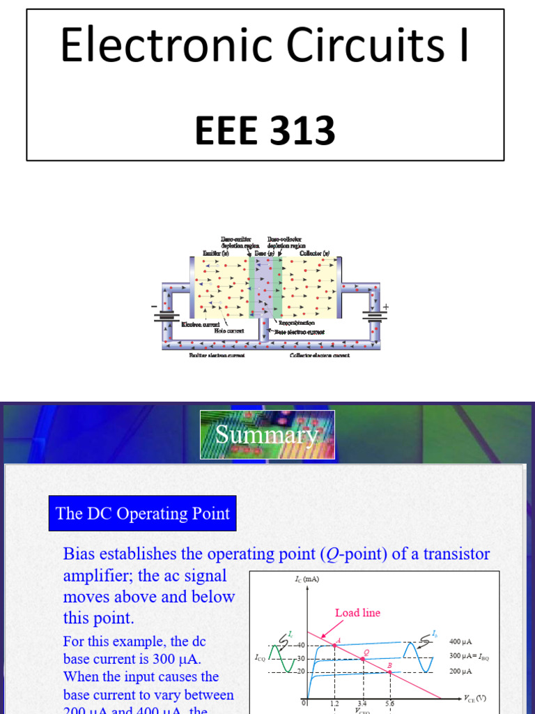 Eee 313 - Lecture 6-1 | PDF | Amplifier | Electrical Circuits