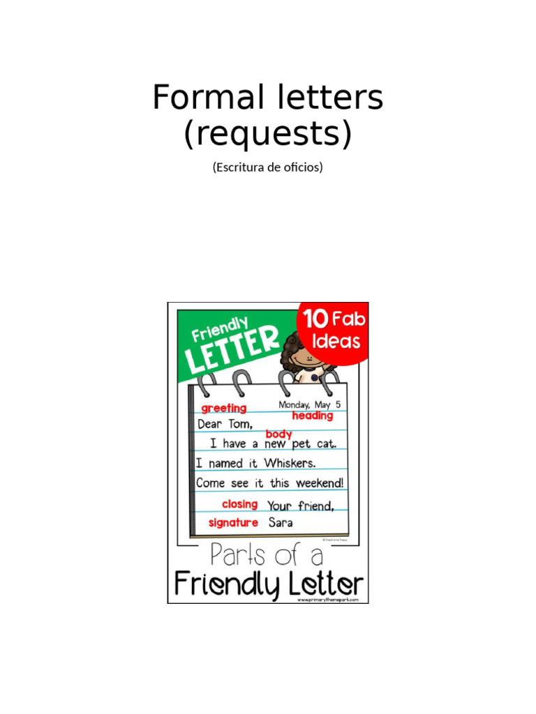 Formal Letters (Requests) | PDF | Madam