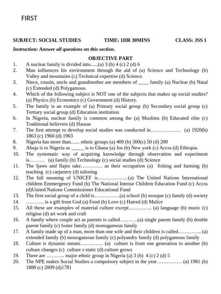 Social Studies | PDF