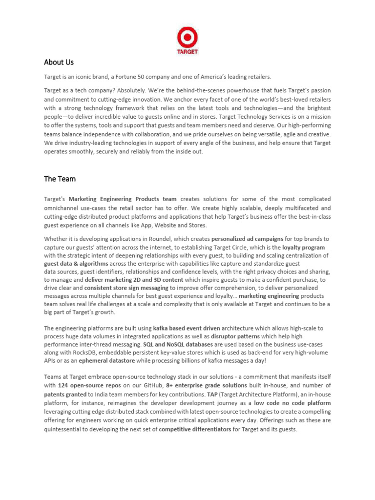 Target Technology Services Overview | PDF | Computer Programming ...
