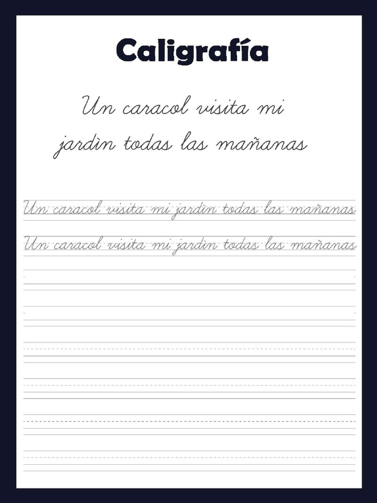 Plantillas de Caligrafia 5 | PDF