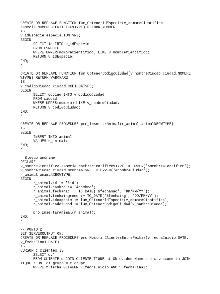 Funciones y Procedimientos en PL/SQL | PDF
