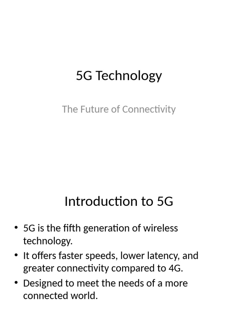 5G Technology Presentation | PDF