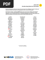 7th Grade Spelling List 2024-25 | PDF | Orthography | Spelling