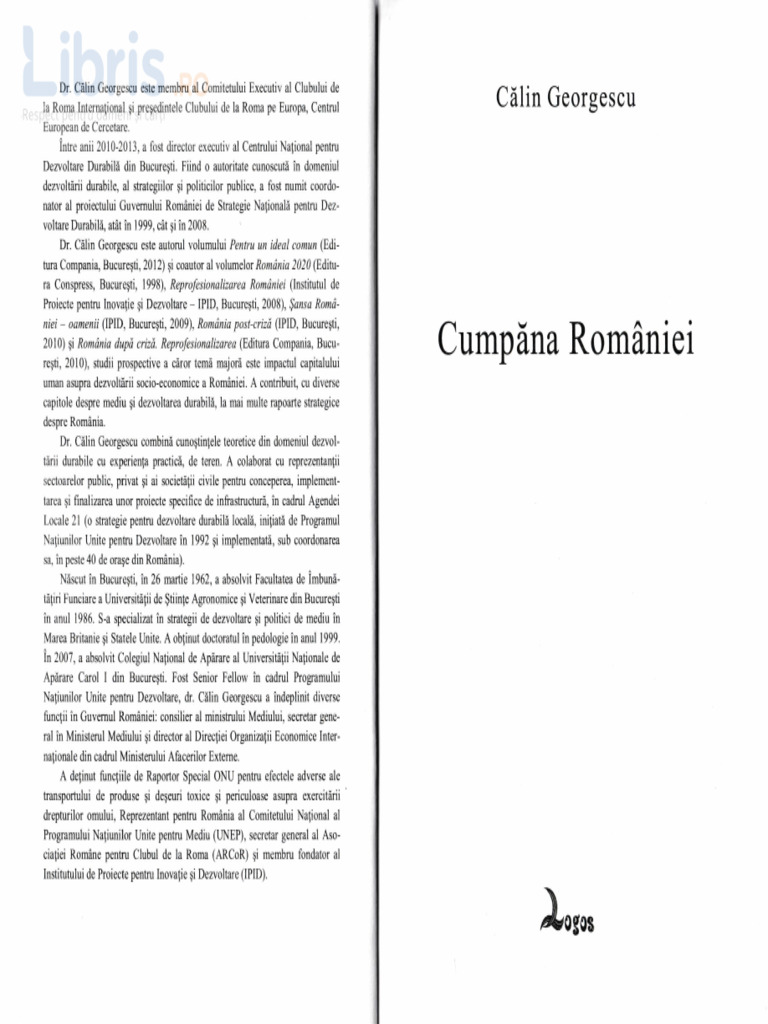 Cumpana Romaniei - Calin Georgescu | PDF
