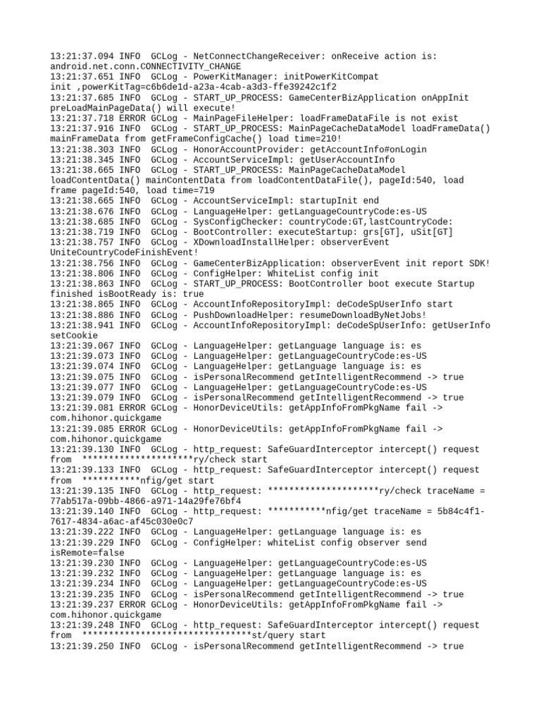 GameCenter Startup Log Analysis | PDF | Wide Area Network | Telecommunications