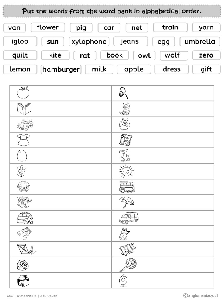ABC Worksheets | PDF