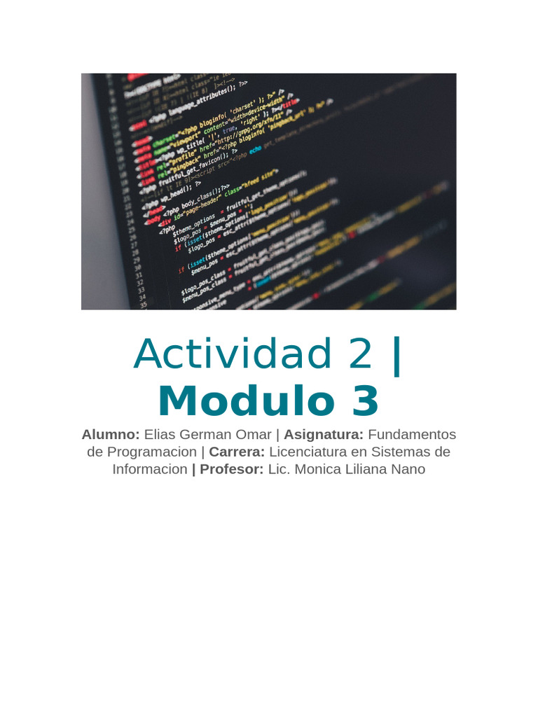 Actividad2 Modulo3 | PDF | Python (lenguaje de programación) | Ingeniería Informática