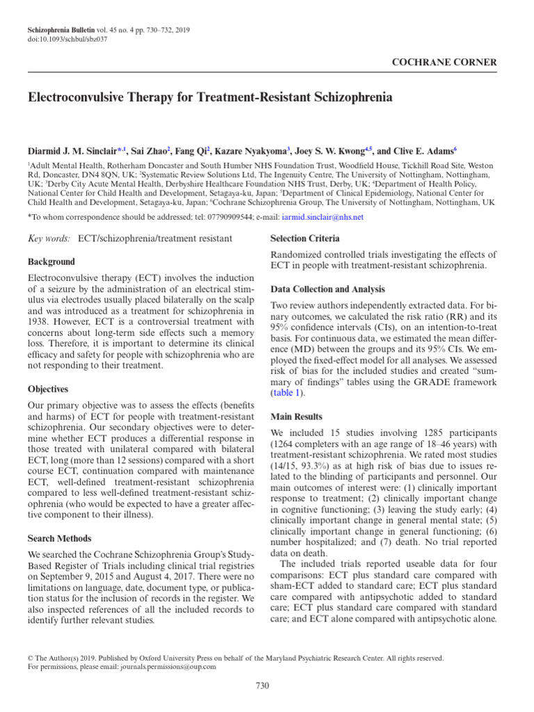 ECT 2019 | PDF | Electroconvulsive Therapy | Schizophrenia