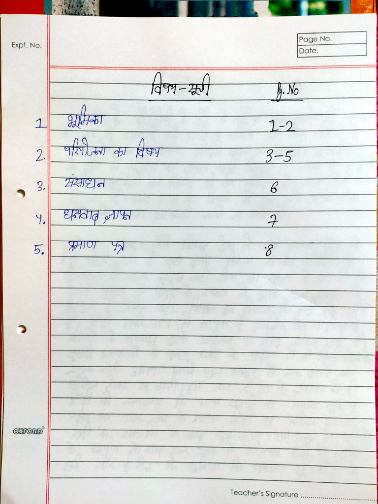 Hindi Project | PDF