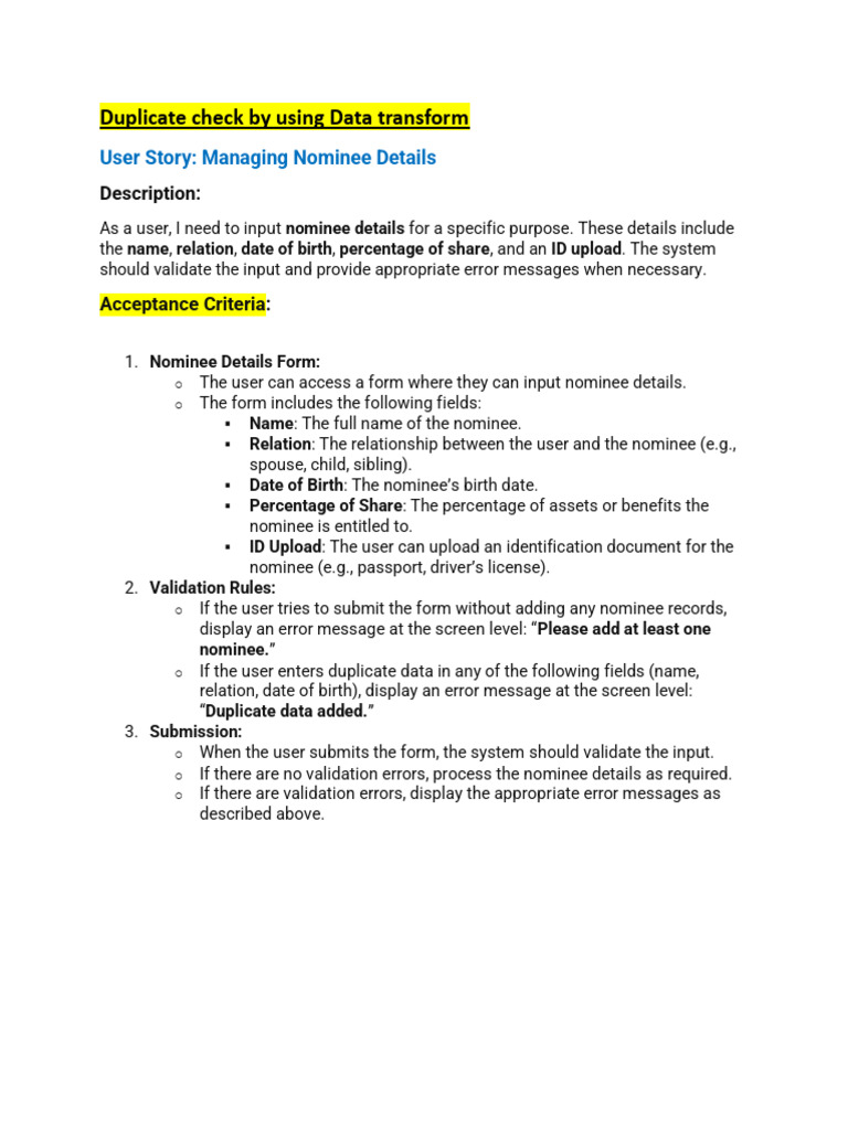 Duplicate Check by Using DT | PDF | Identity Document | Software ...