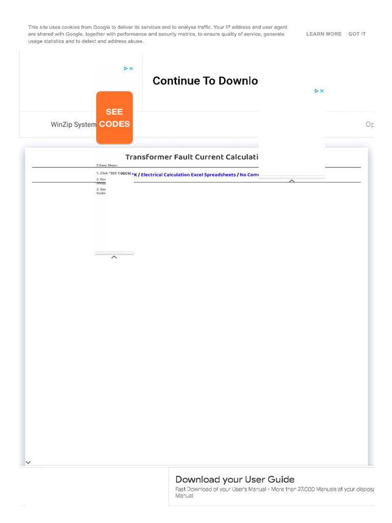 Transformer Fault Current Calculation | PDF