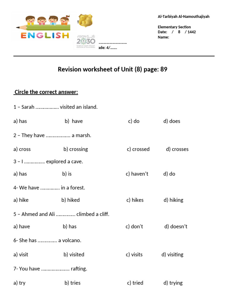 Grade 4 Unit 8 Lesson 2 | PDF