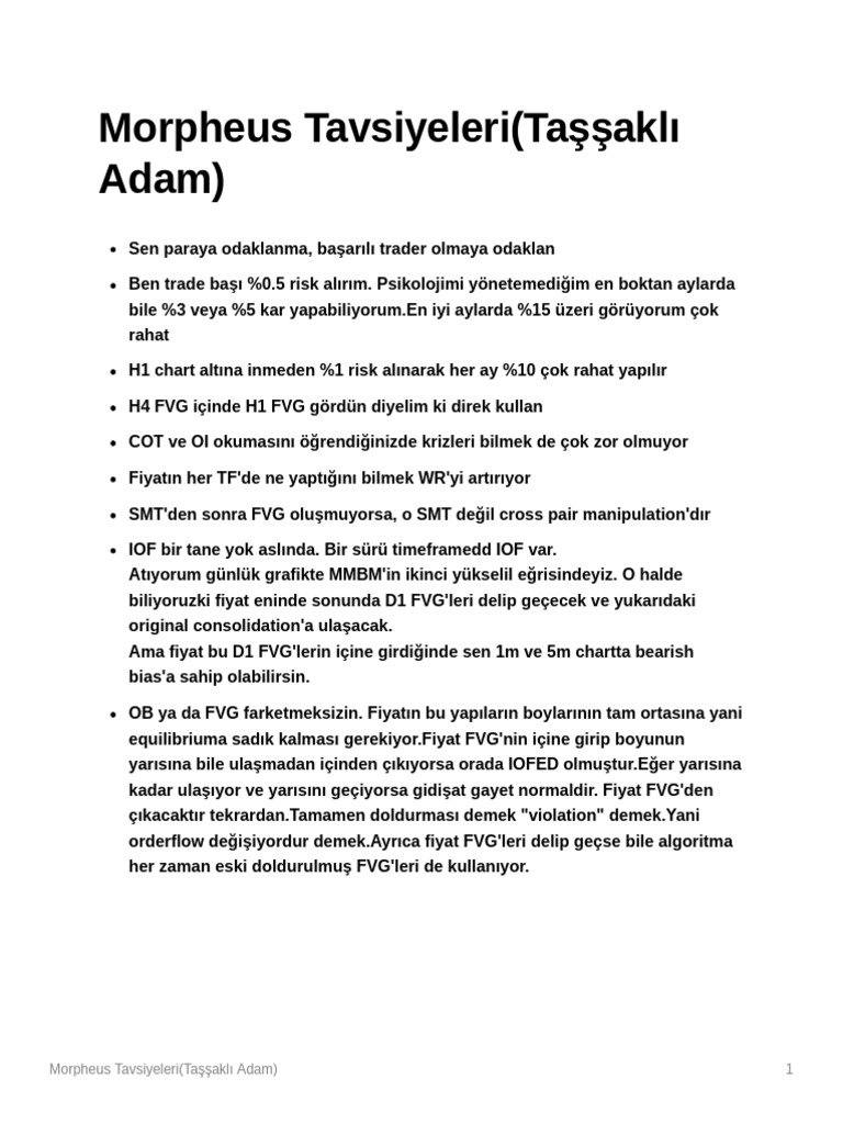 Morpheus Tavsiyeler | PDF