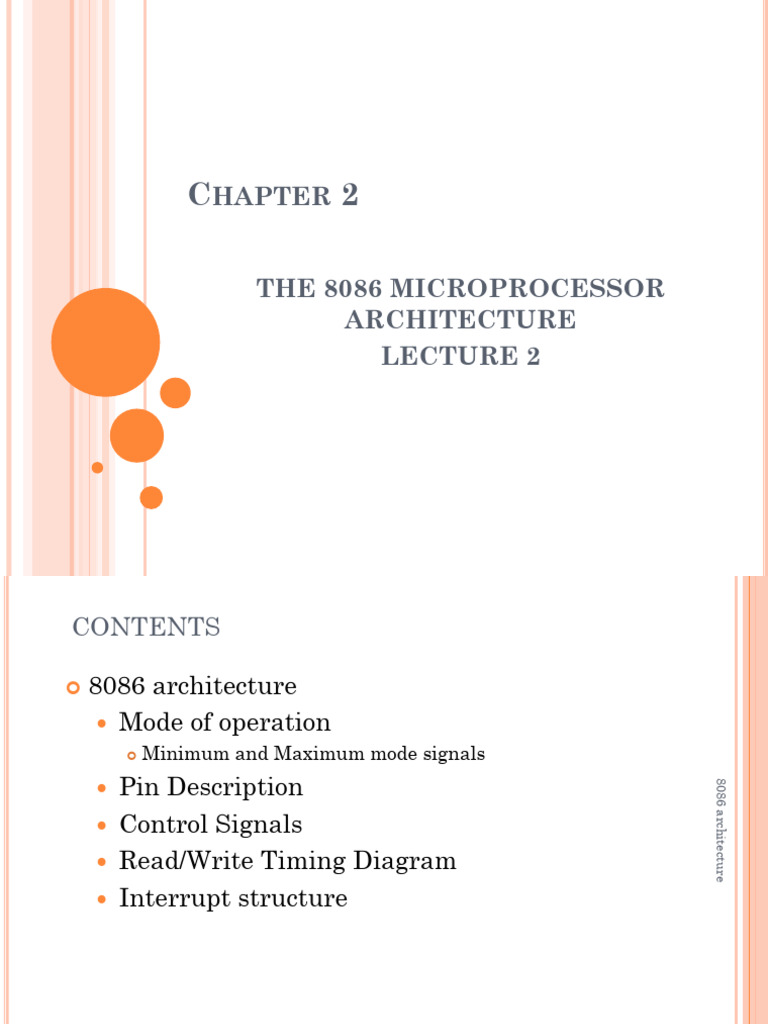 Chapter 2 8086 Architecture L2 - 2024 | PDF | Central Processing Unit | Input/Output