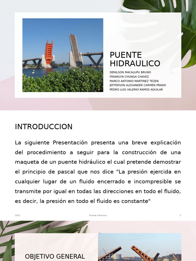 Puente Hidraulico | PDF | Líquidos | Hidráulica