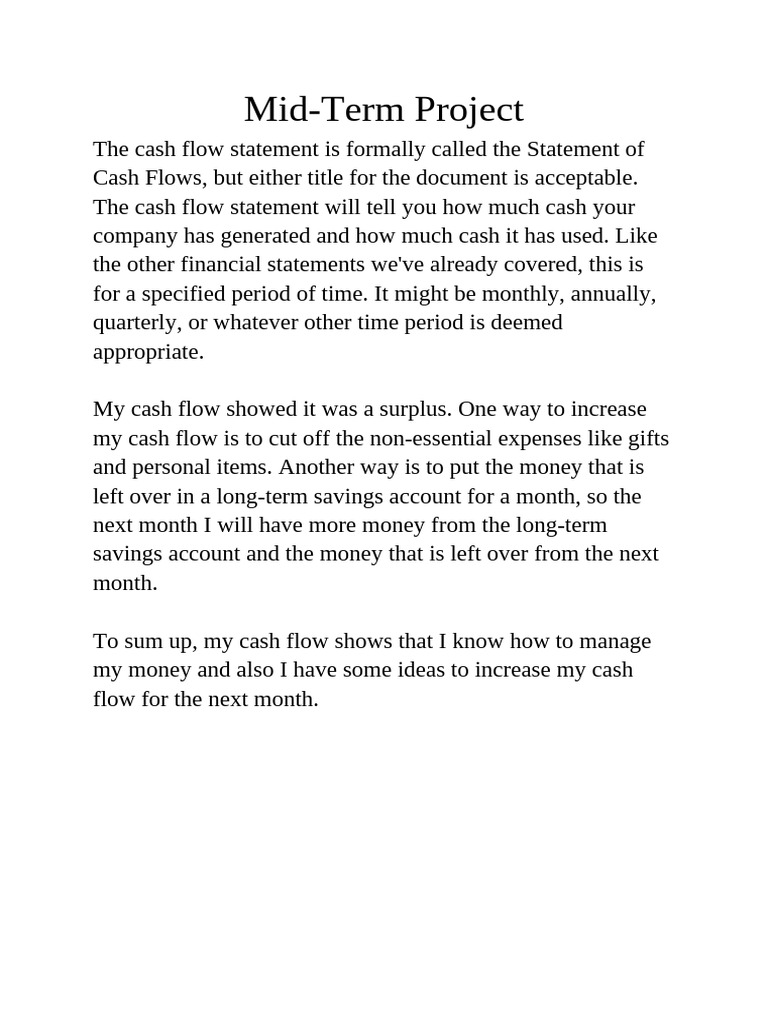 Mid-Term Project Essay | PDF