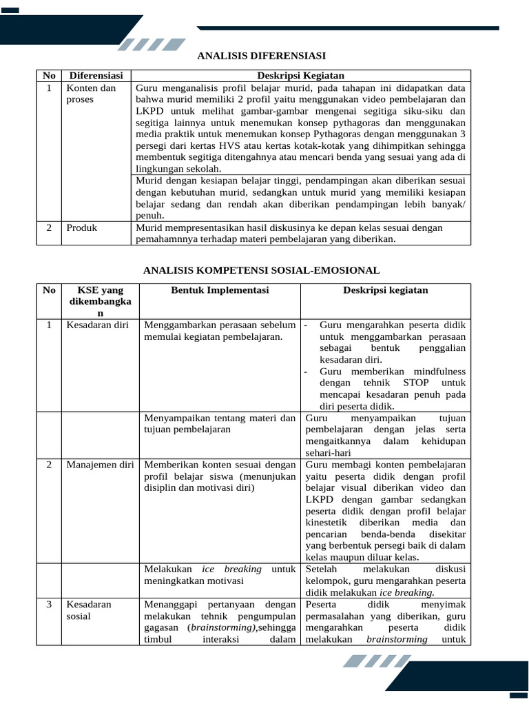 Modul Ajar Teorema Pythagoras | PDF
