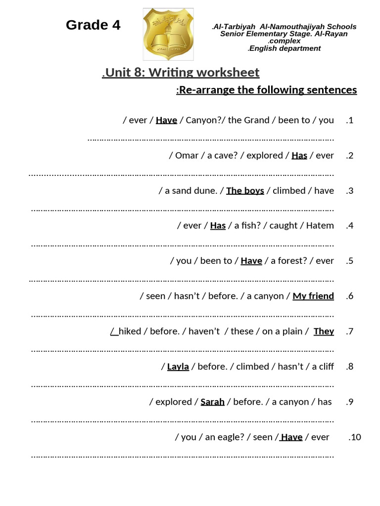 Grade 4 Unit 8 Lesson 6 | PDF