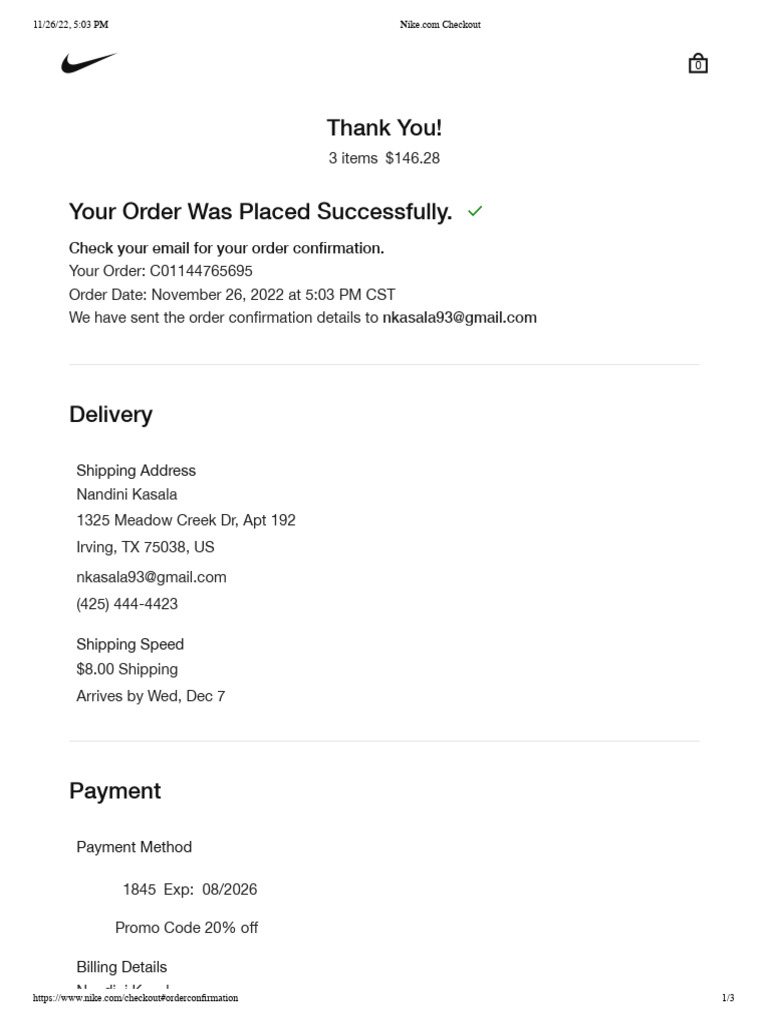 Nike Checkout | PDF | Nike