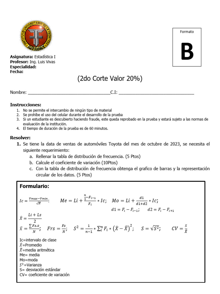 2do Corte de Estadistica | PDF