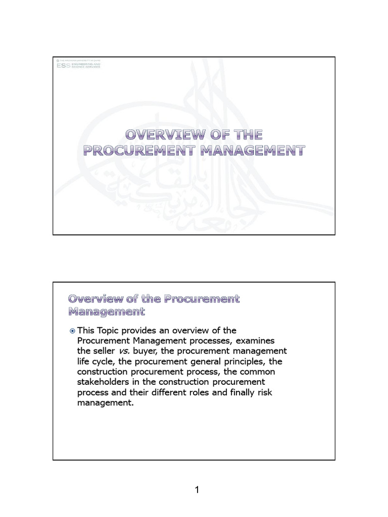Construction Procurement Guide | PDF | Procurement | Employment