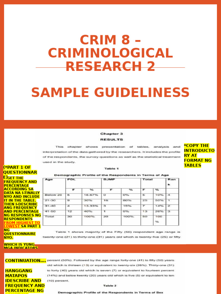 Crim 8 Criminological Research 2 | PDF | Sampling (Statistics ...