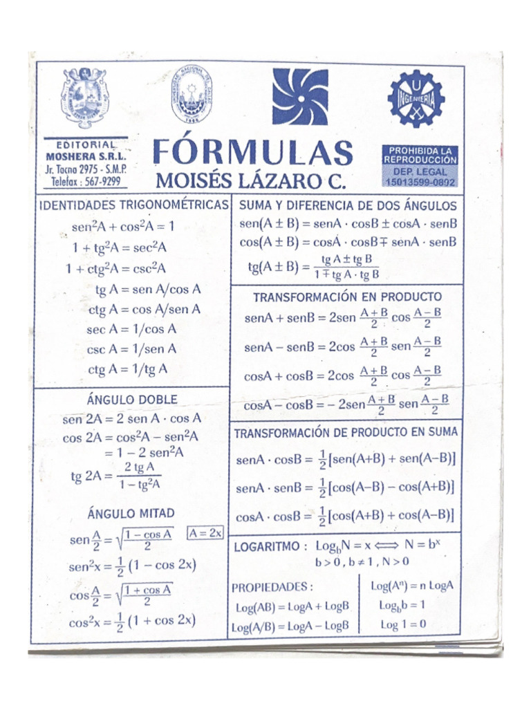FÓRMULAS | PDF