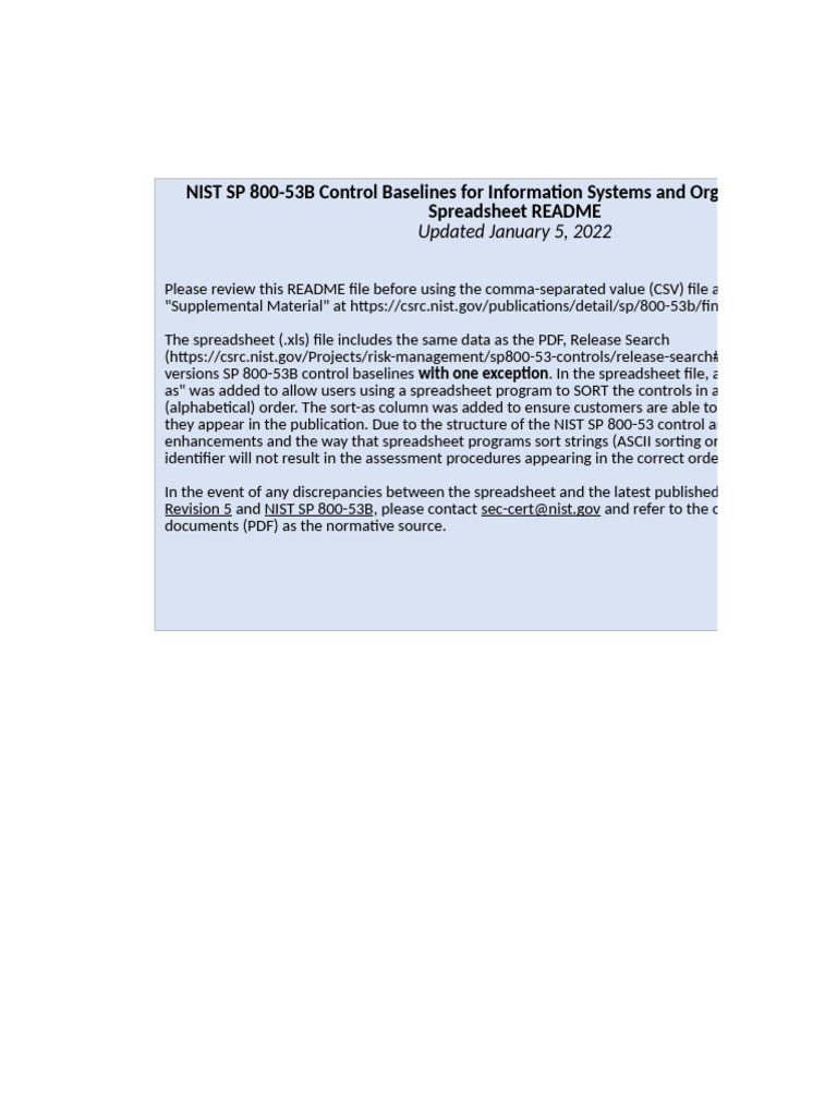 NIST SP 800-53B-Jan2022 | PDF | Authentication | Access Control