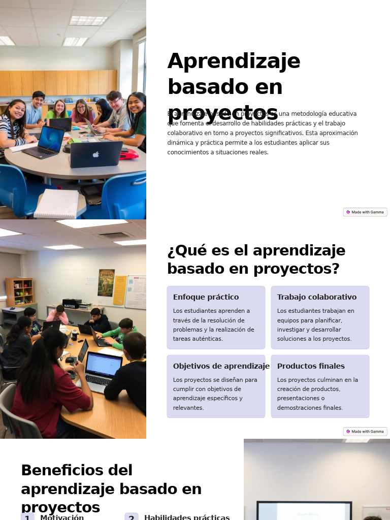 Aprendizaje Basado en Proyectos | PDF | Aprendizaje | Evaluación