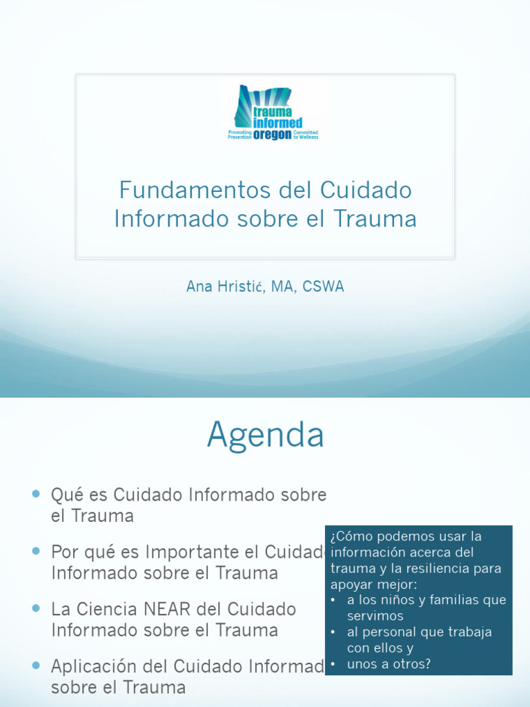 Foundations of Trauma Informed Care Spanish | PDF | Trauma psicólogico ...