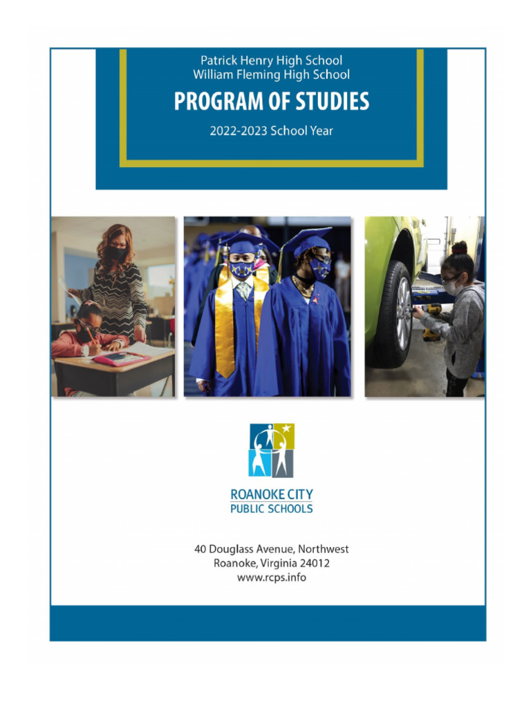 22-23 Program of Studies | PDF | Sat | Act (Test)