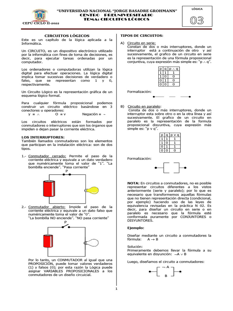 Pract. 03 - Logica Con Claves | PDF | Cambiar | Lógica