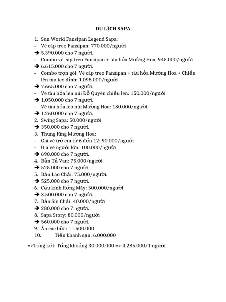 Du Lịch Sapa | PDF