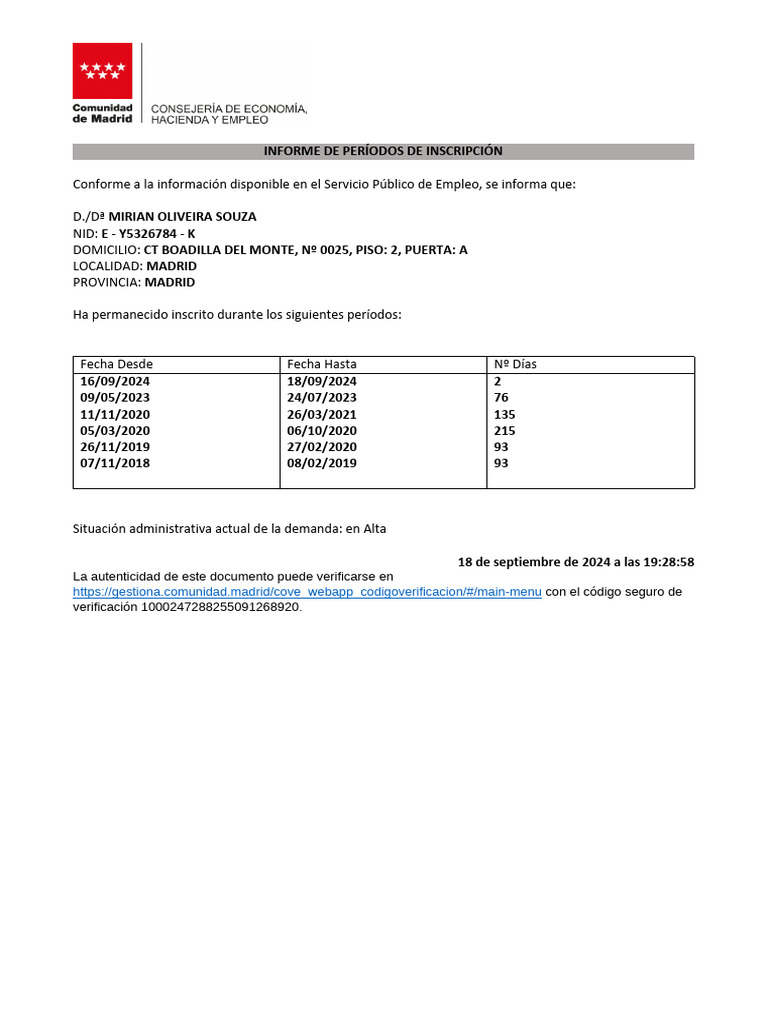 Periodos de Inscripcion | PDF