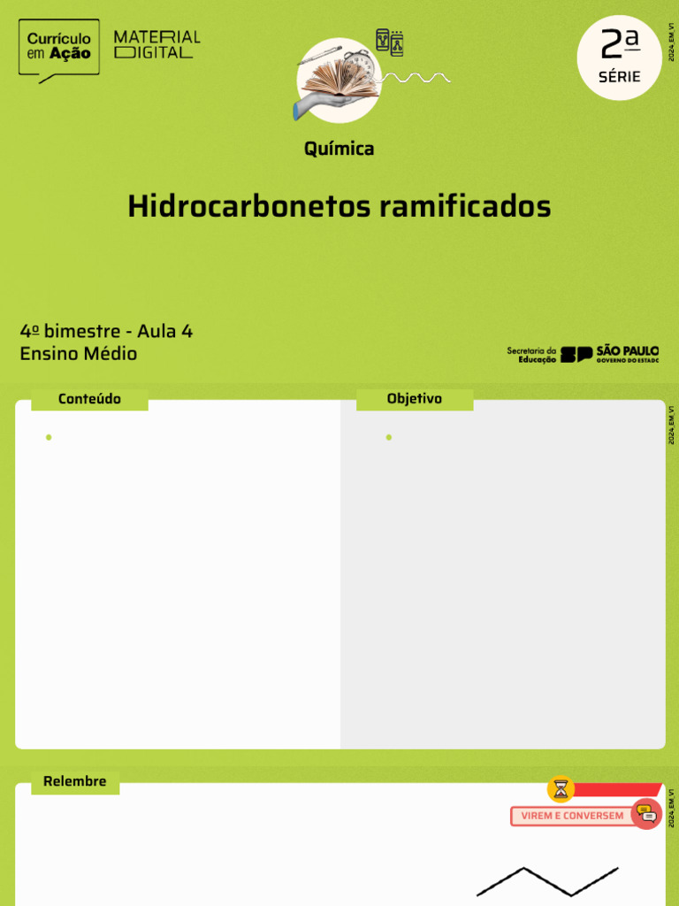 Hidrocarbonetos Ramificados - Aula4 | PDF | Aromaticidade | Benzeno