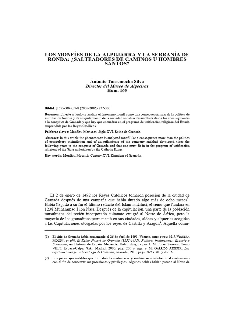 Los Monfíes de La Alpujarra y La Serranía de Ronda ¿Salteadores de ...