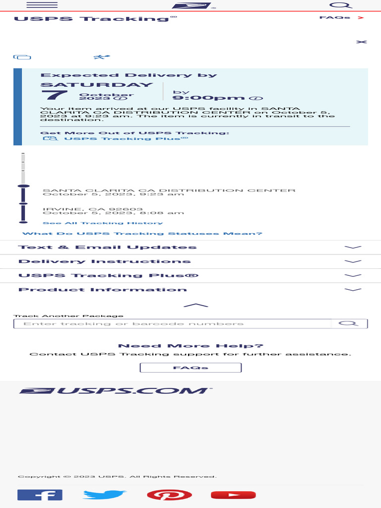 USPS Tracking® Results | PDF | United States Postal Service | Washington