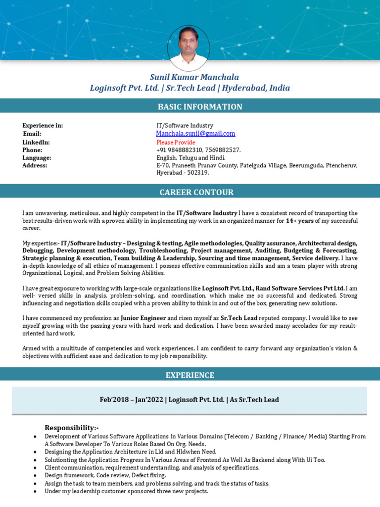 Sunil Kumar Manchala - Resume-1 | PDF | Web Service | Computing