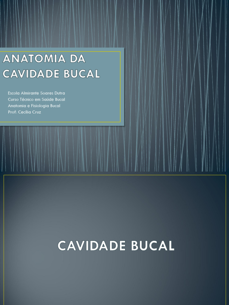 Anatomia Da Cavidade Bucal TSB Q 26 - 03 - 2021 | PDF