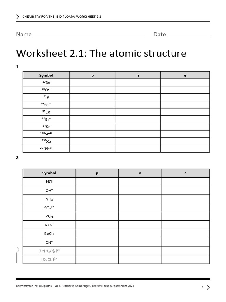 Ib Chem Tr 2 1 Worksheet Pdf