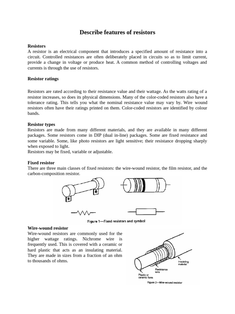 Resistors | PDF | Resistor | Electrical Resistance And Conductance