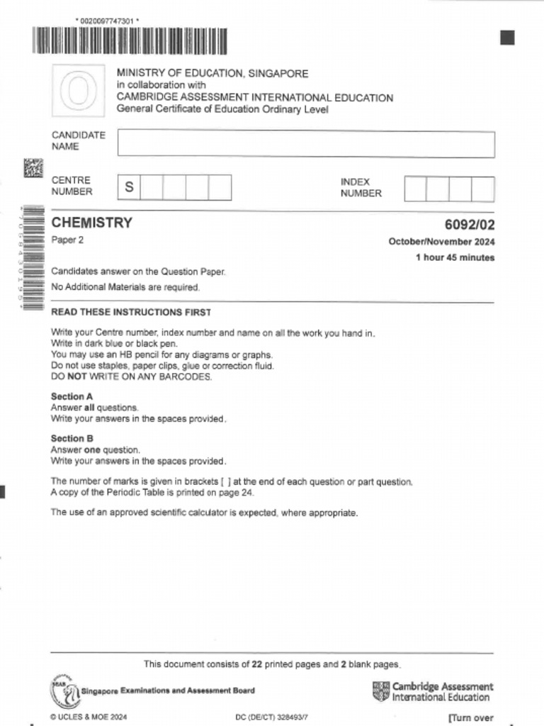 6092 w24 QP 02 Suggestedsolution | PDF | Acid | Ionic Bonding