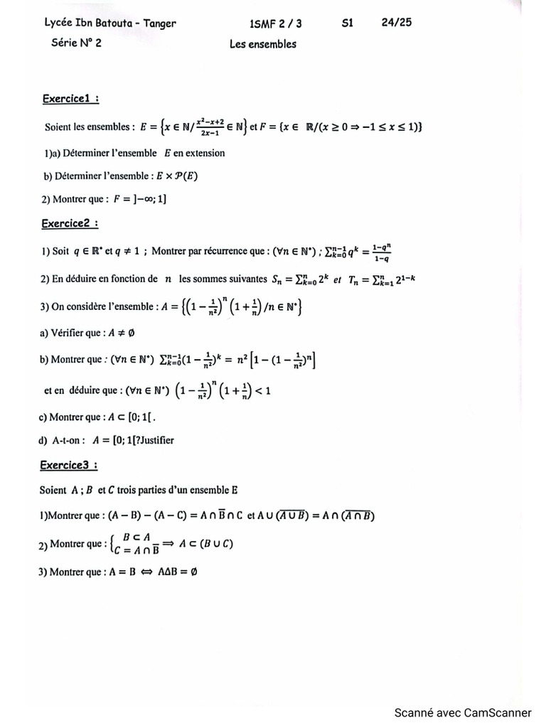 1sm Les Ensembles | PDF
